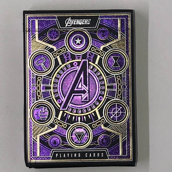 Games | Marvel Avengers Premium Playing Cards In Purple The Infinity ...